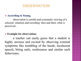 UNIT III - TOOLS AND TECHNIQUES FOR ASSESSMENT - Introduction ...