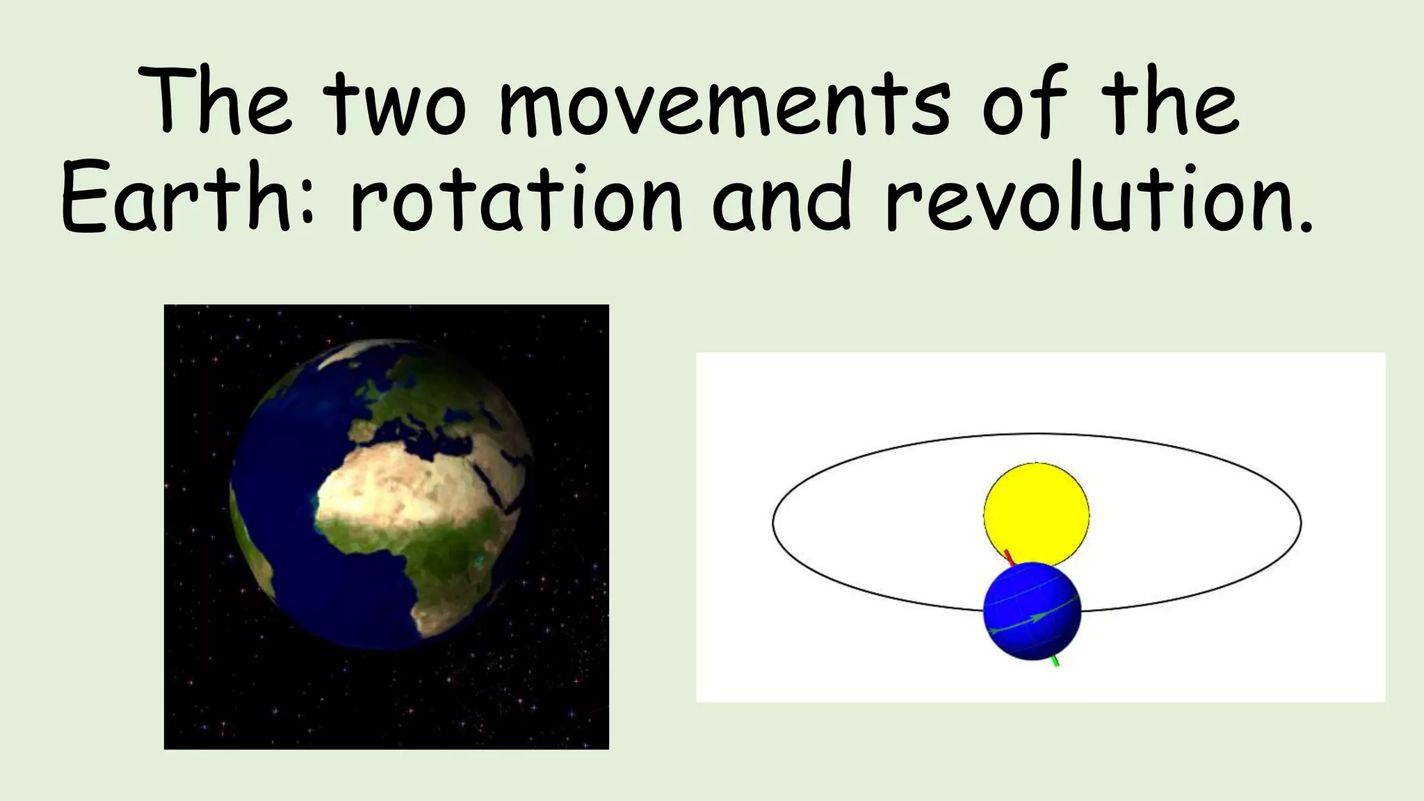 1. The Earth. The movements of the Earth. | PPTX