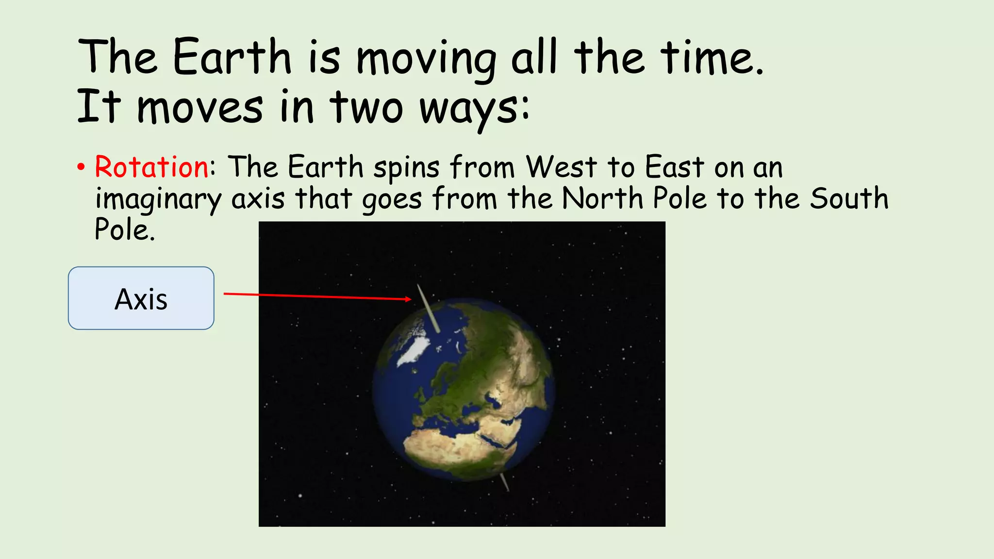1. The Earth. The movements of the Earth. | PPTX