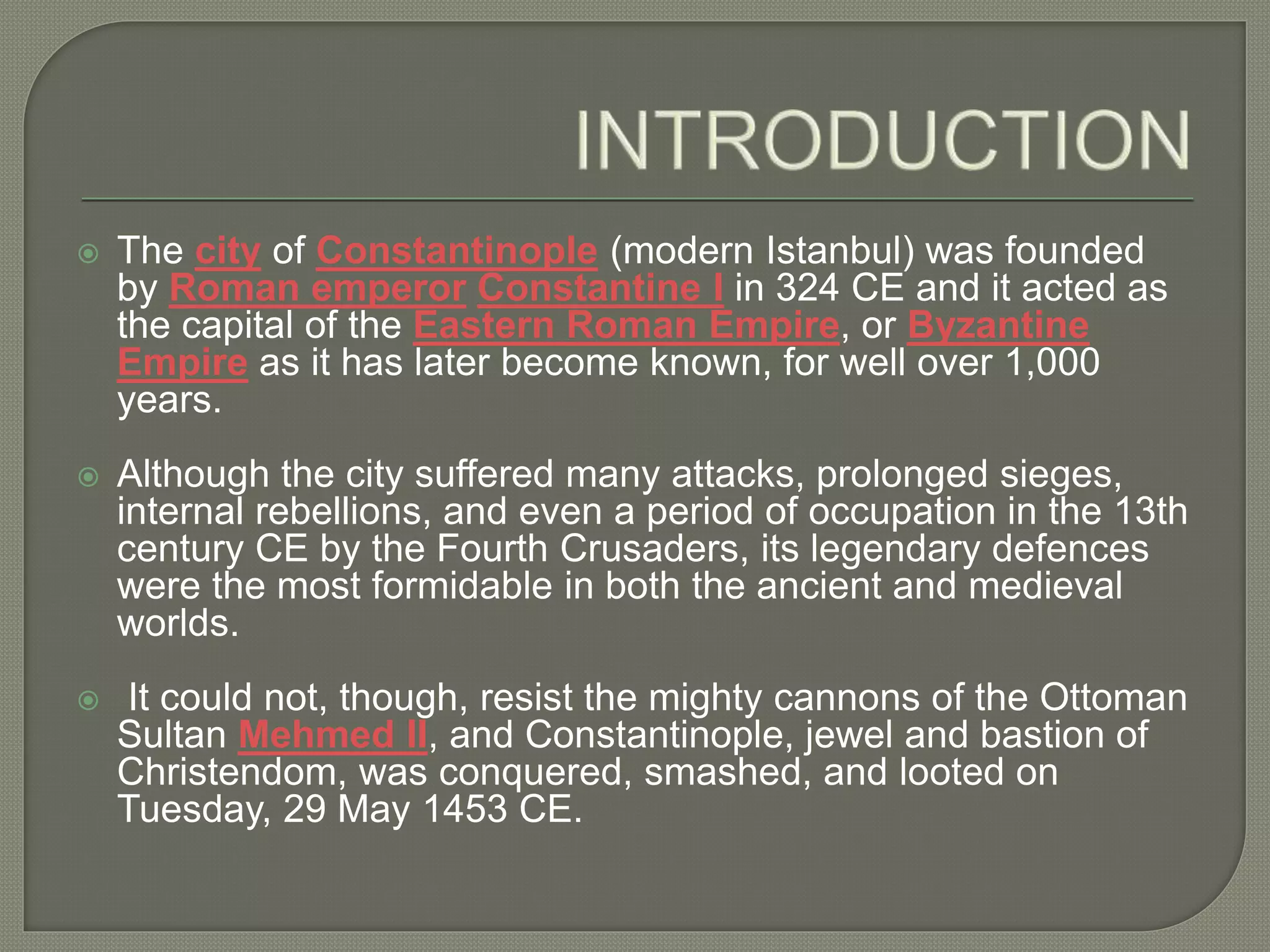 1. the fall of constantinoble | PPTX