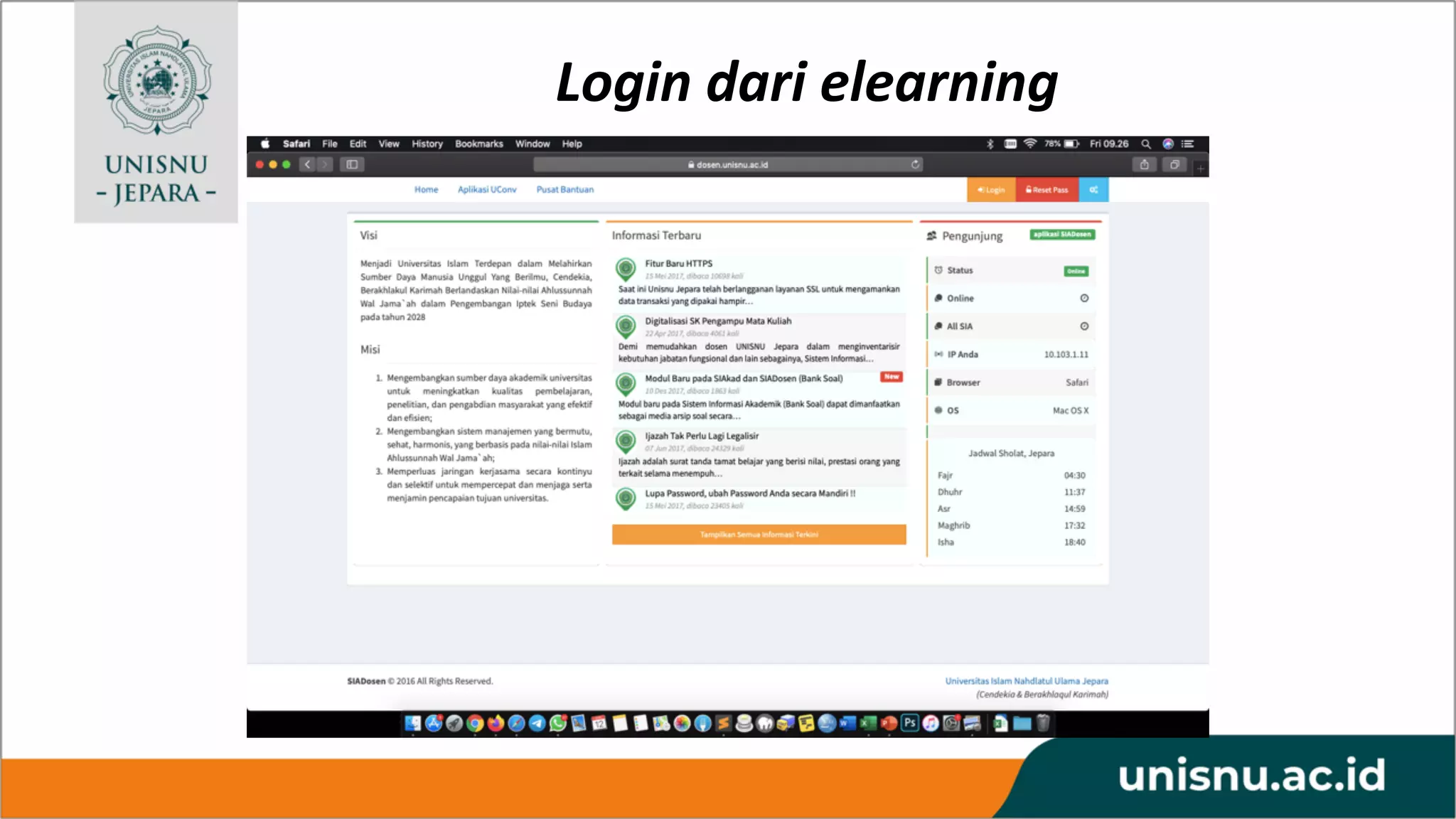 cara login lms Unisnu | PDF