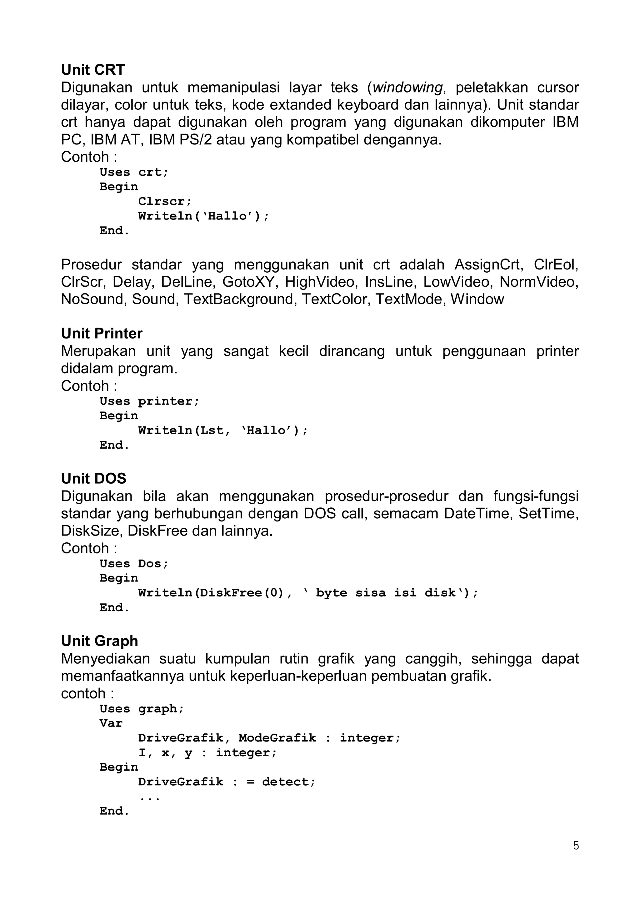 1. konsep dasar pemrograman pascal | PDF