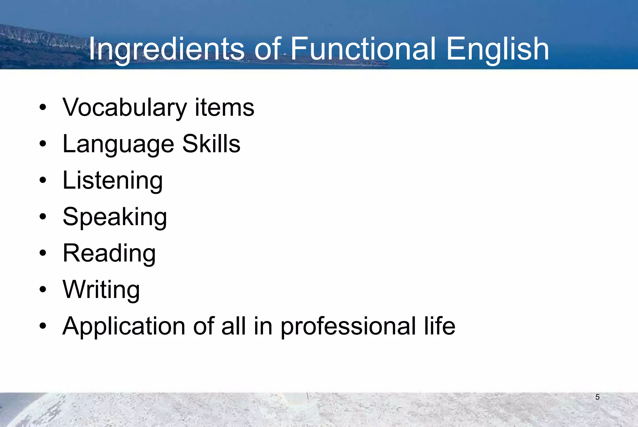 1. Functional English Introduction | PPT