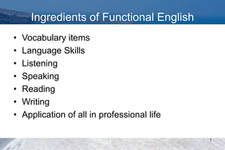 1. Functional English Introduction | PPT