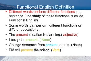 1. Functional English Introduction | PPT