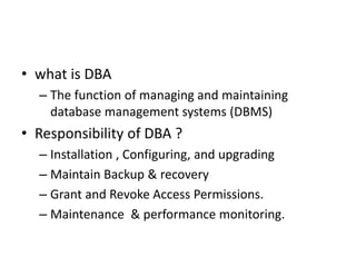 Beginning Of DBMS (data base) | PPT