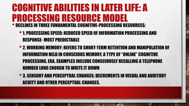 1. aging is a developmental process. | PPTX