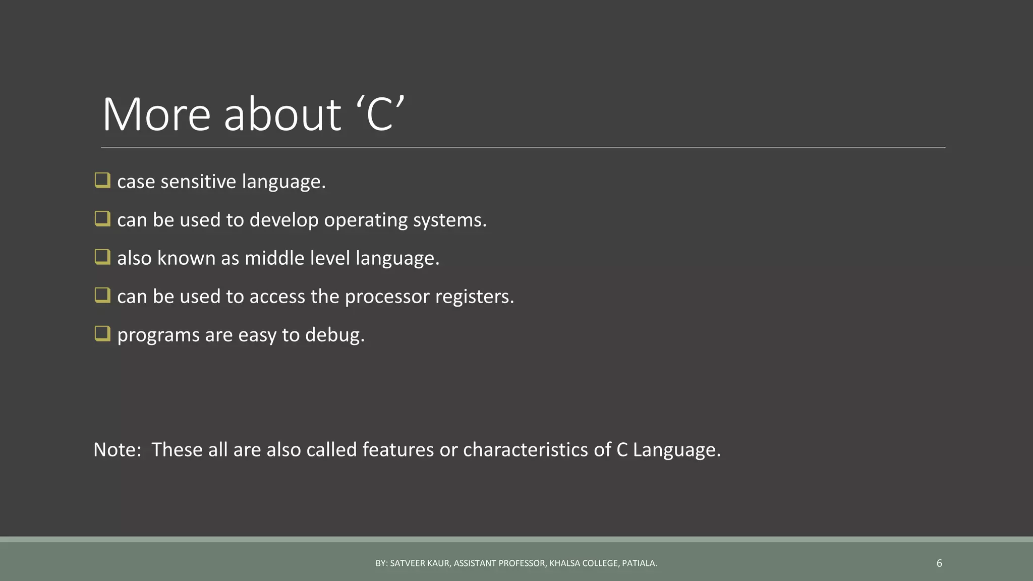 Introduction to c | PPTX
