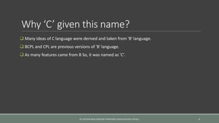 Introduction to c | PPTX