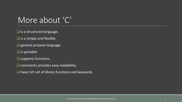 Introduction to c | PPTX