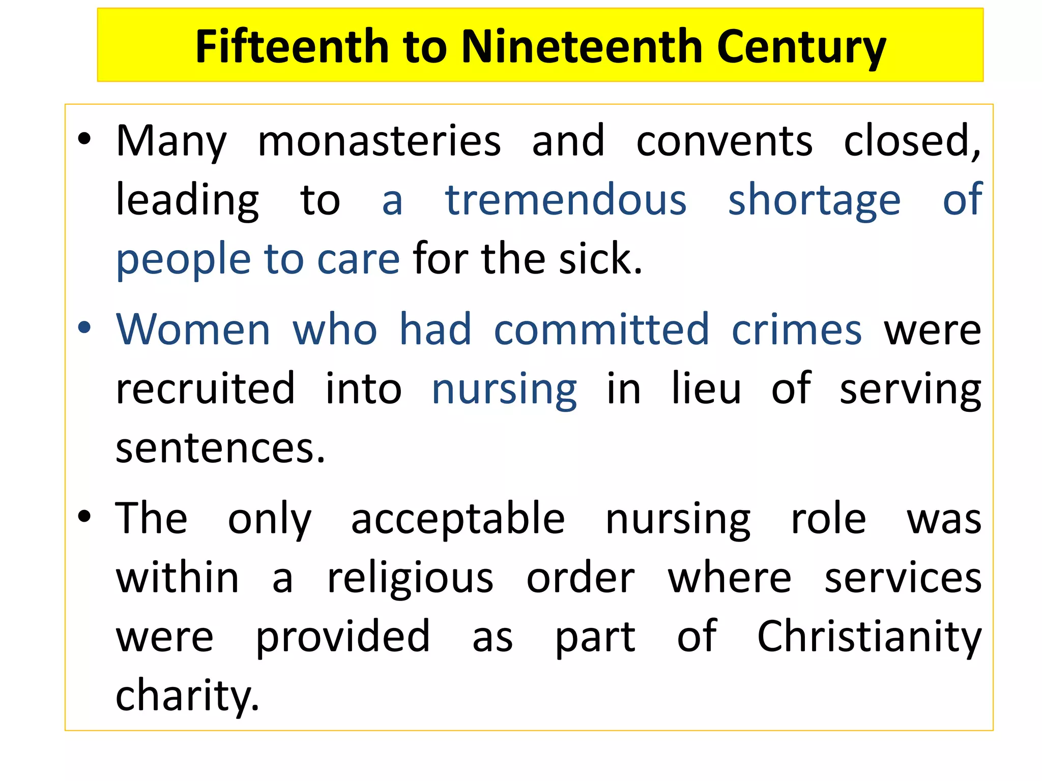 Historical evolution of nursing profession | PPTX