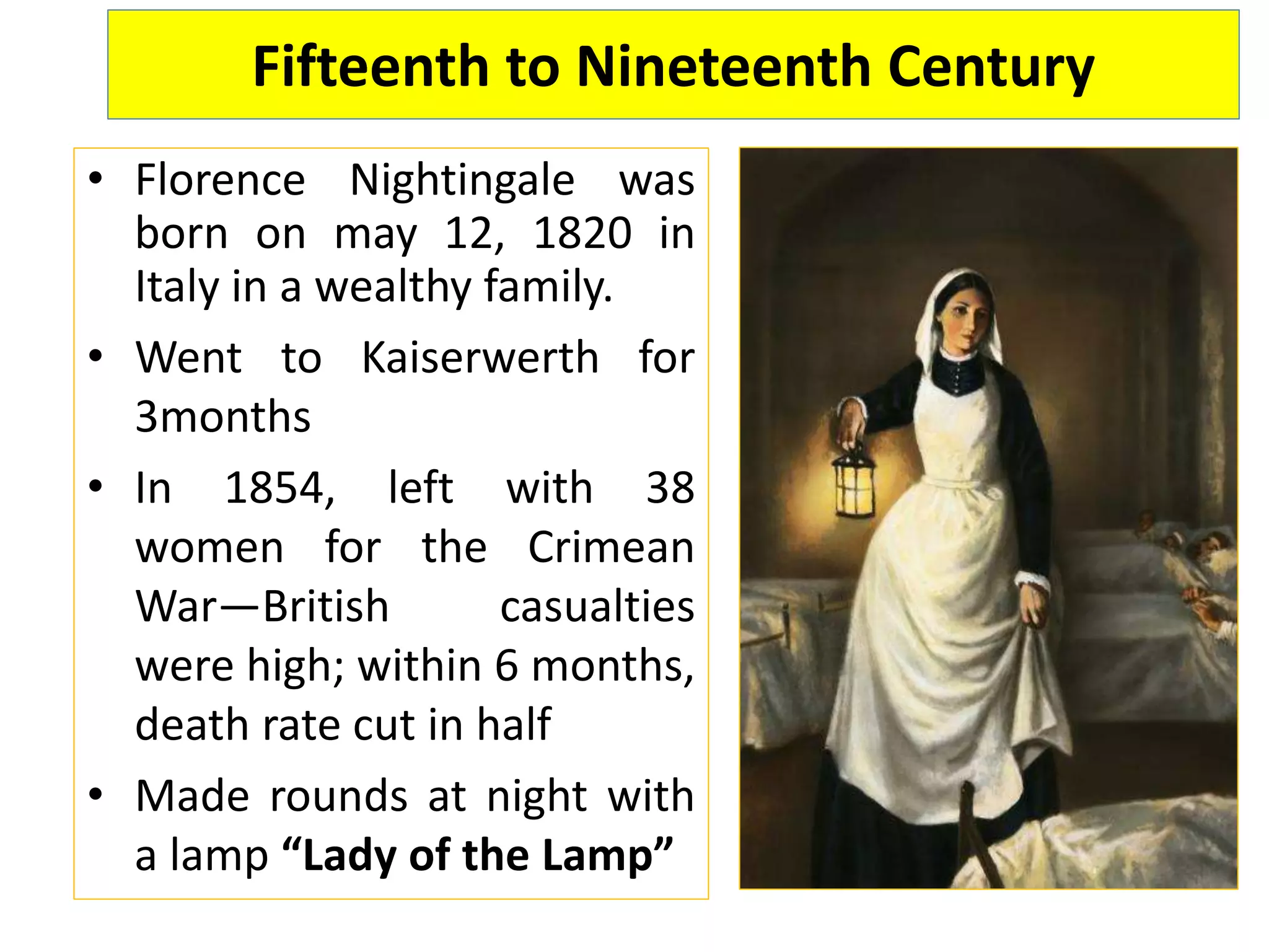 Historical evolution of nursing profession | PPTX