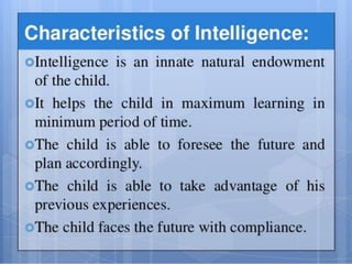 1.3 intelligence concept, definition, types, | PPT