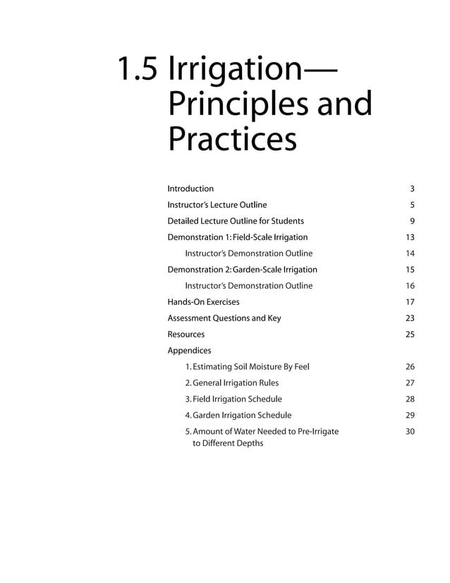 Irrigation Principles: Learn Effective Field and Garden Watering ...