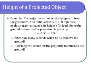 1.5 Applications of Quadratic Equations | PDF