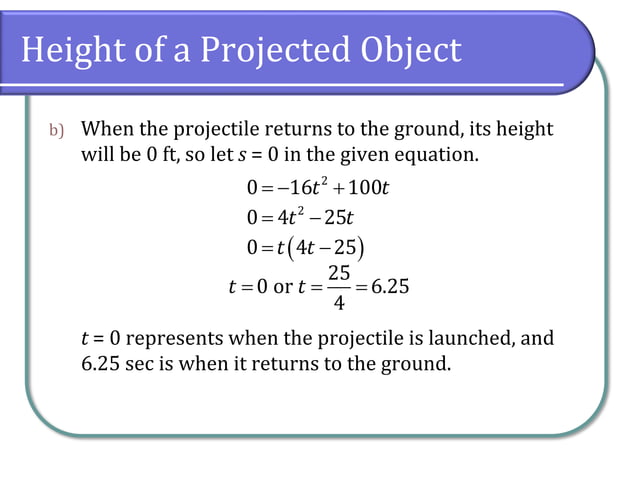 1 5 Applications Of Quadratic Equations Pdf Physics Science