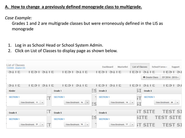 Steps in Updating Class Settings for Multigrade and Monograde | PPTX