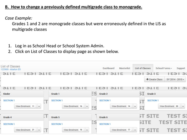 Steps in Updating Class Settings for Multigrade and Monograde | PPTX