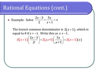 1.6 Other Types of Equations | PPT