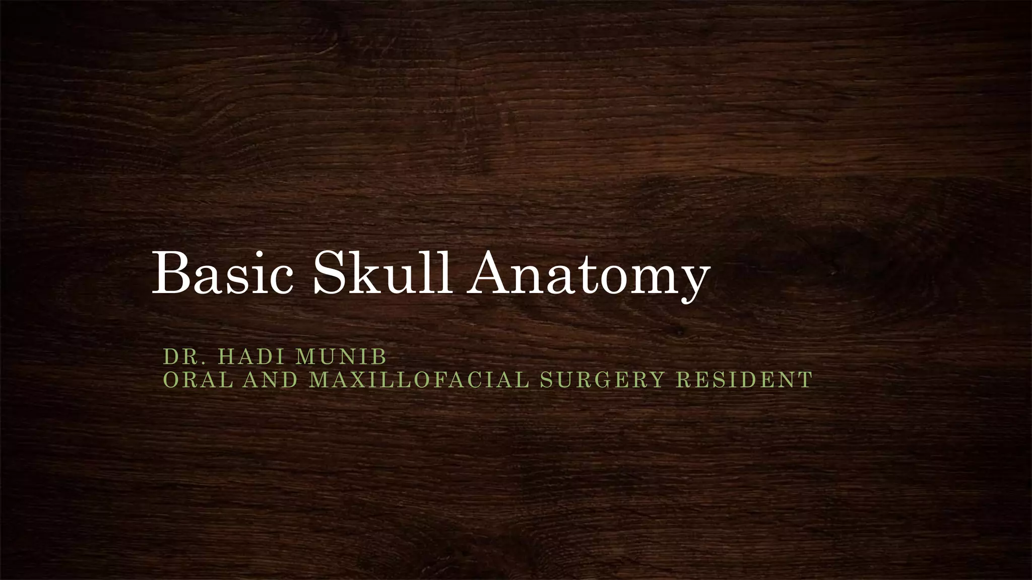 Basic Skull Anatomy | PPTX