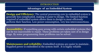1. advantages and applications of embedded system | PPTX