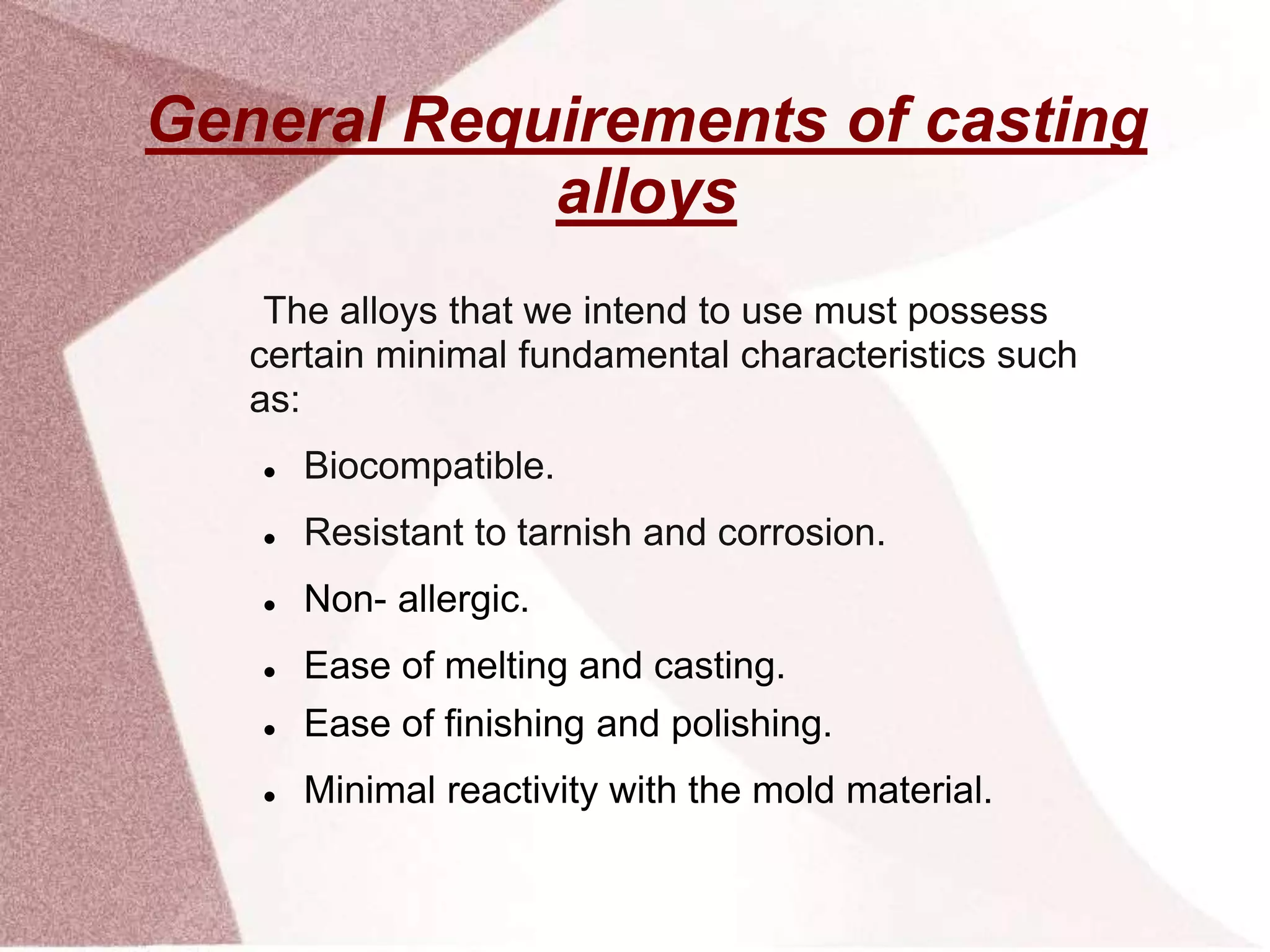 Base metal alloys | PPT