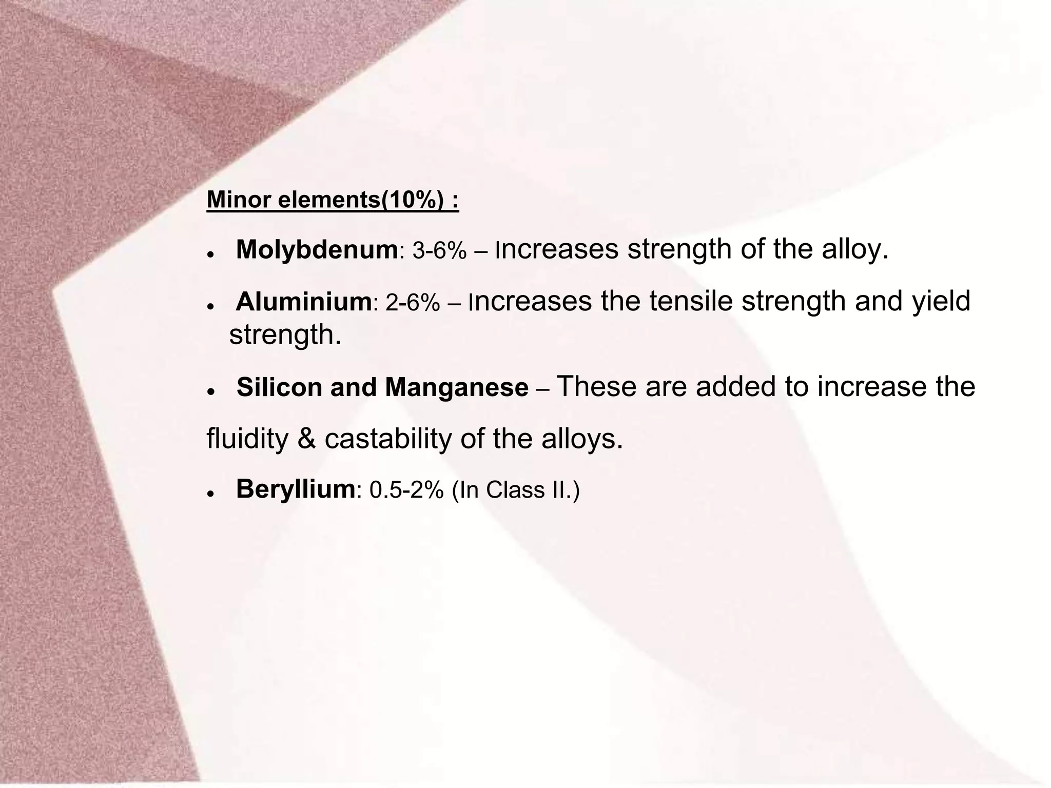 Base metal alloys | PPT