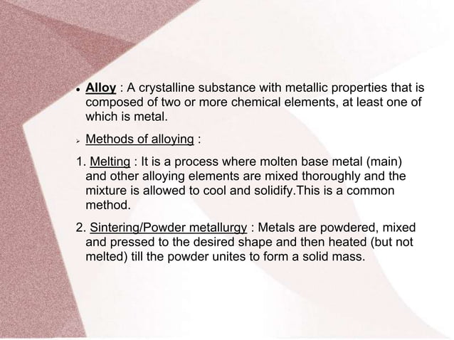 Base metal alloys | PPT