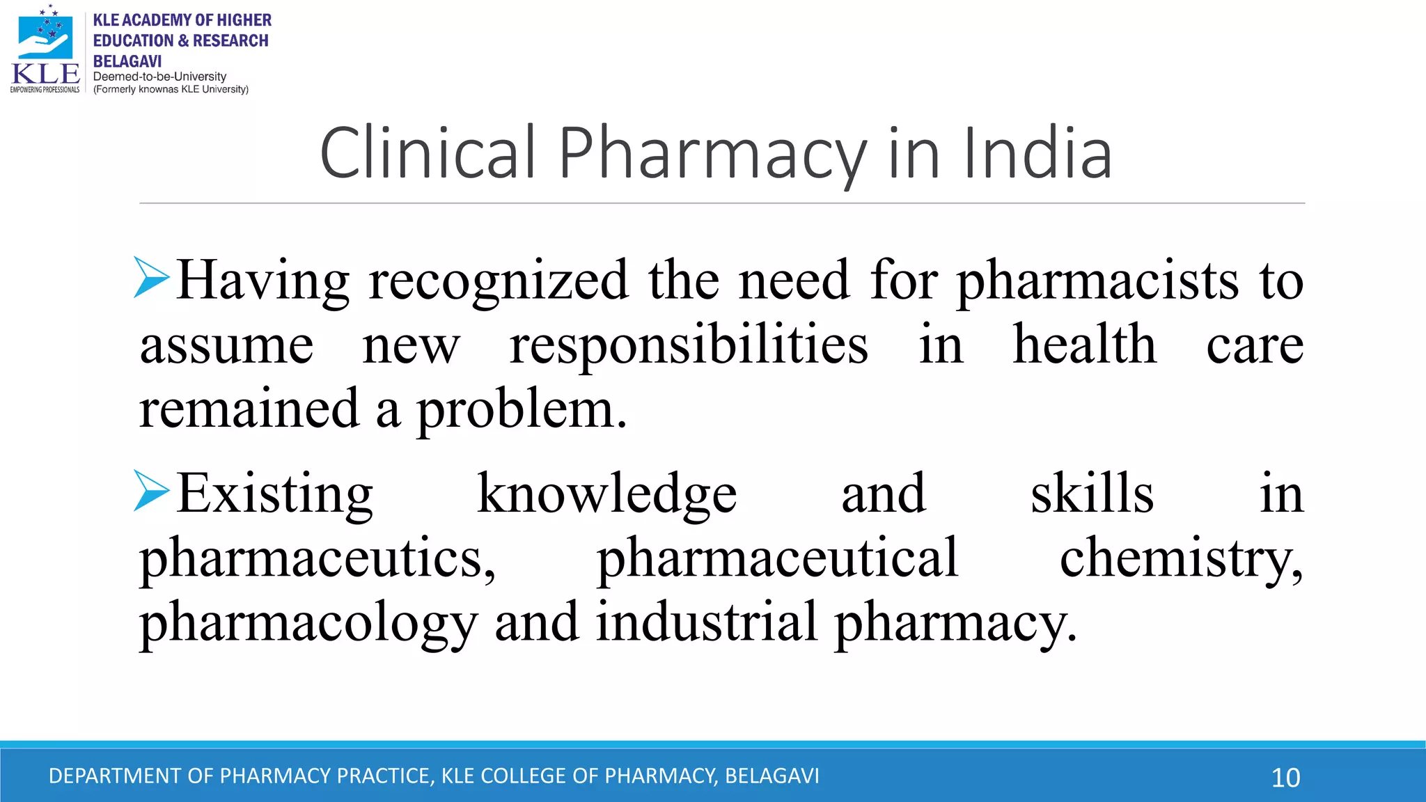 Introduction to clinical pharmacy | PDF
