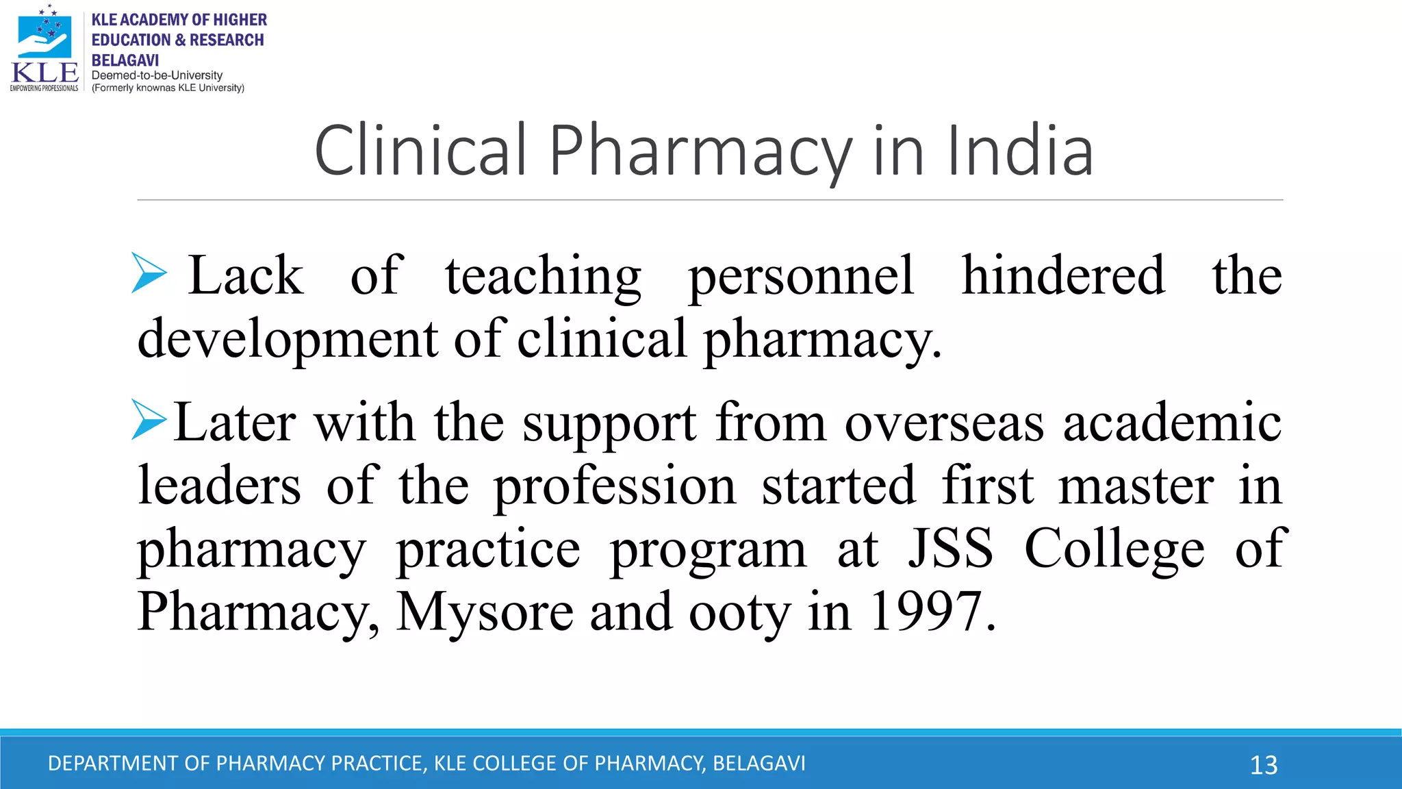 Introduction to clinical pharmacy | PDF