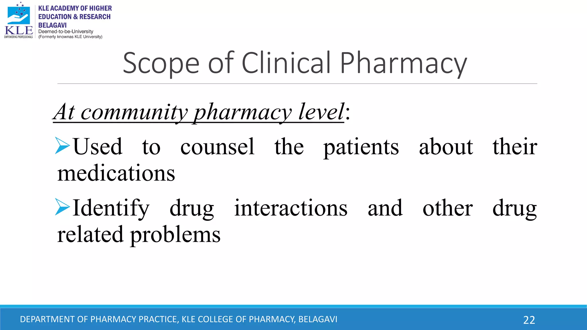 Introduction to clinical pharmacy | PDF