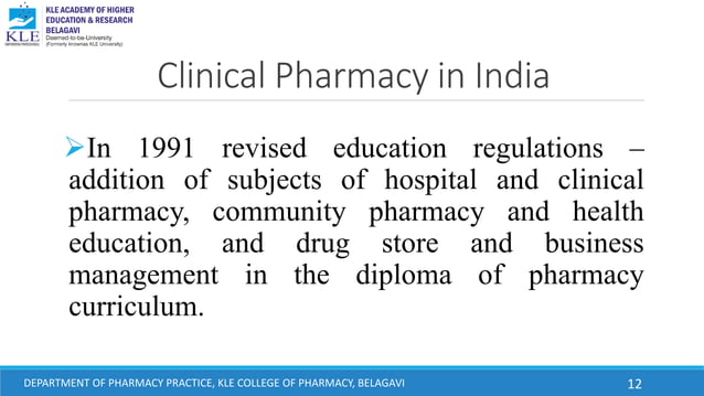 Introduction to clinical pharmacy | PDF