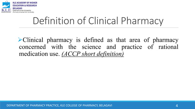Introduction to clinical pharmacy | PDF