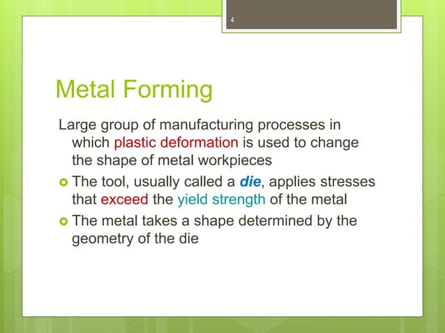 Manufacturing process and bulk forming | PPT