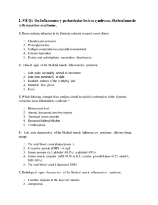 Joint Disorder MCQs | DOCX