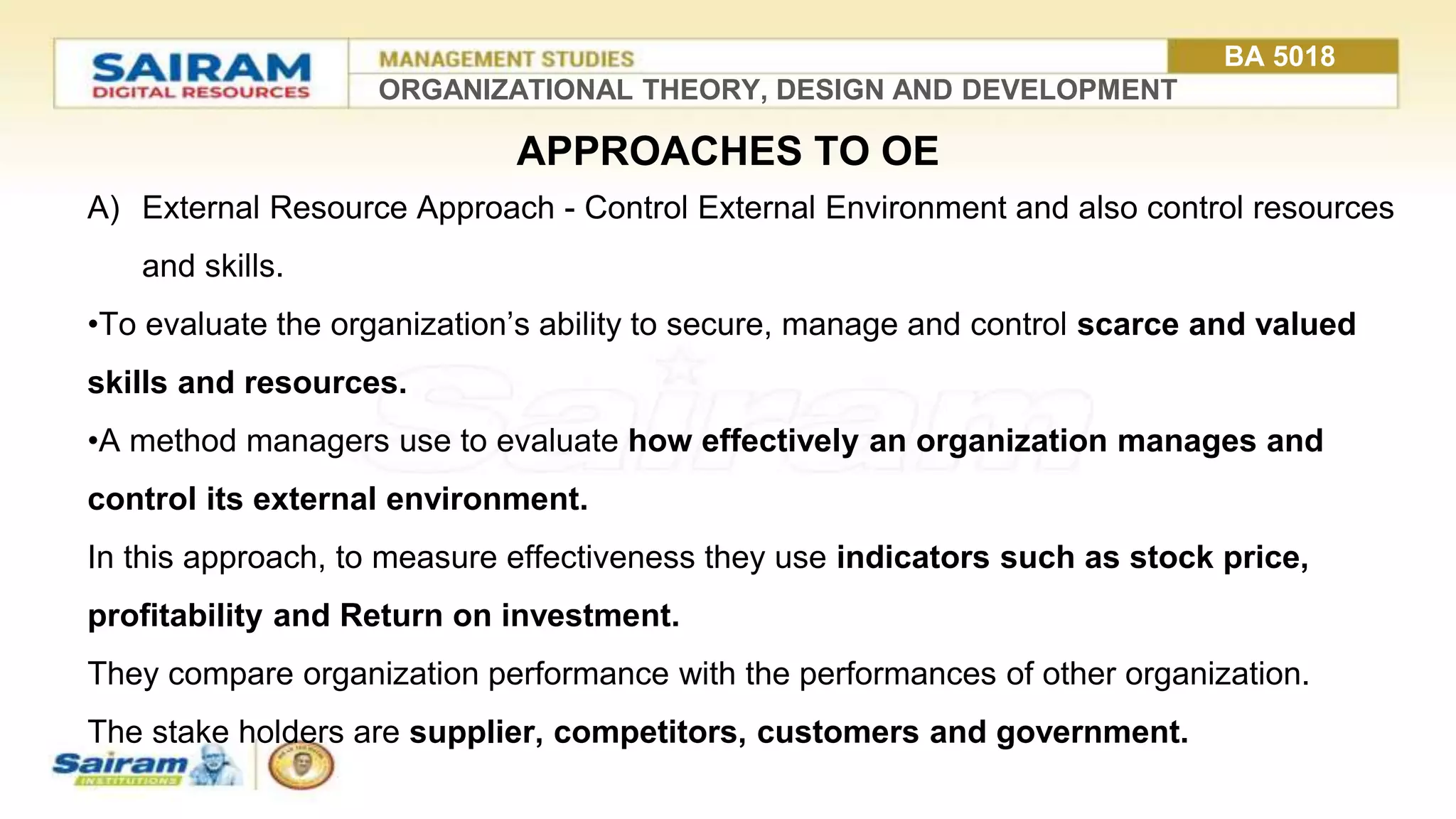 Organizational Theory Design and Development | PPTX
