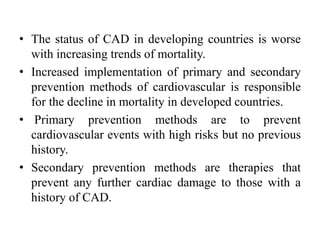 1. role of cardiac rehabilitation in coronary artery disease | PPTX