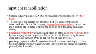 1. cardiac rehabilitation in vulvular heart disease patients | PPTX