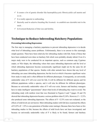 Inbreeding cause,effects and technique to reduce inbreeding in hatchery ...