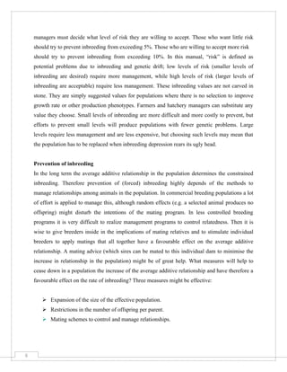 Inbreeding cause,effects and technique to reduce inbreeding in hatchery ...