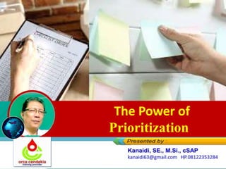 The Power of Prioritization _Materi Training "TIME & STRESS MANAGEMENT ...