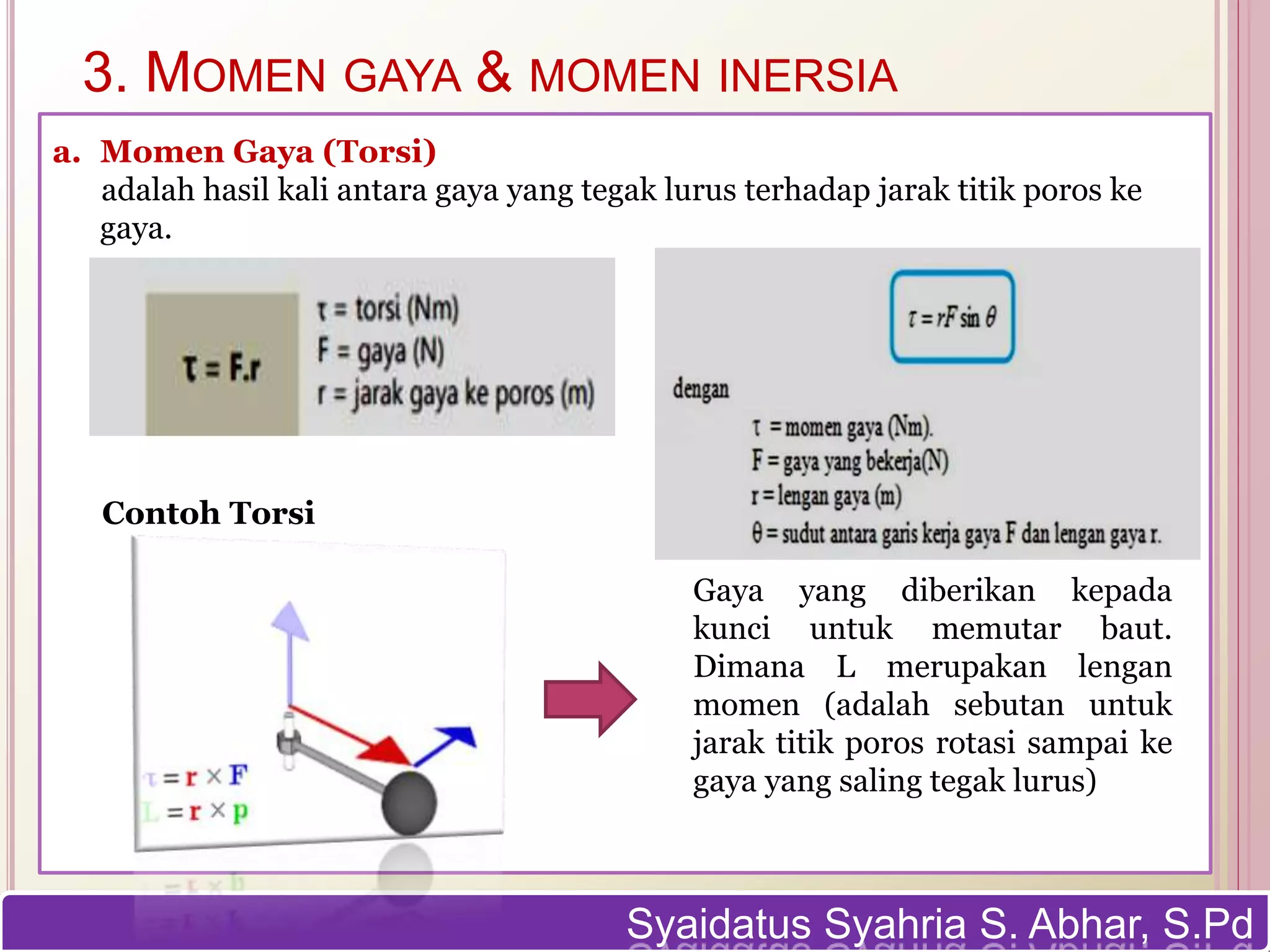dinamika rotasi dan kesetimbangan benda tegar | PPTX