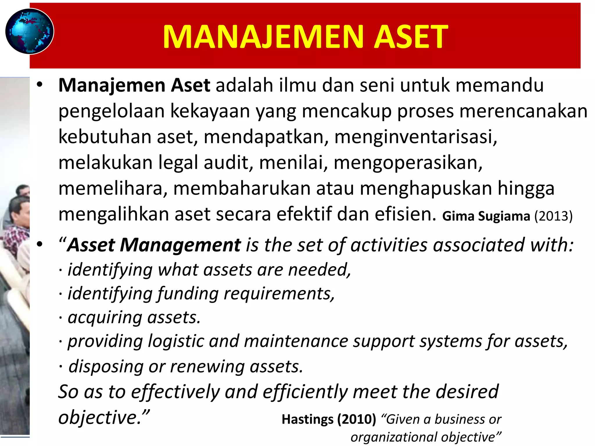 Konsep dan Ruang Lingkup Manajemen SIKLUS HIDUP Aset _Materi Training ...