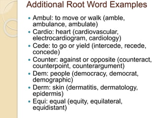 root words | PPTX | Geology | Science