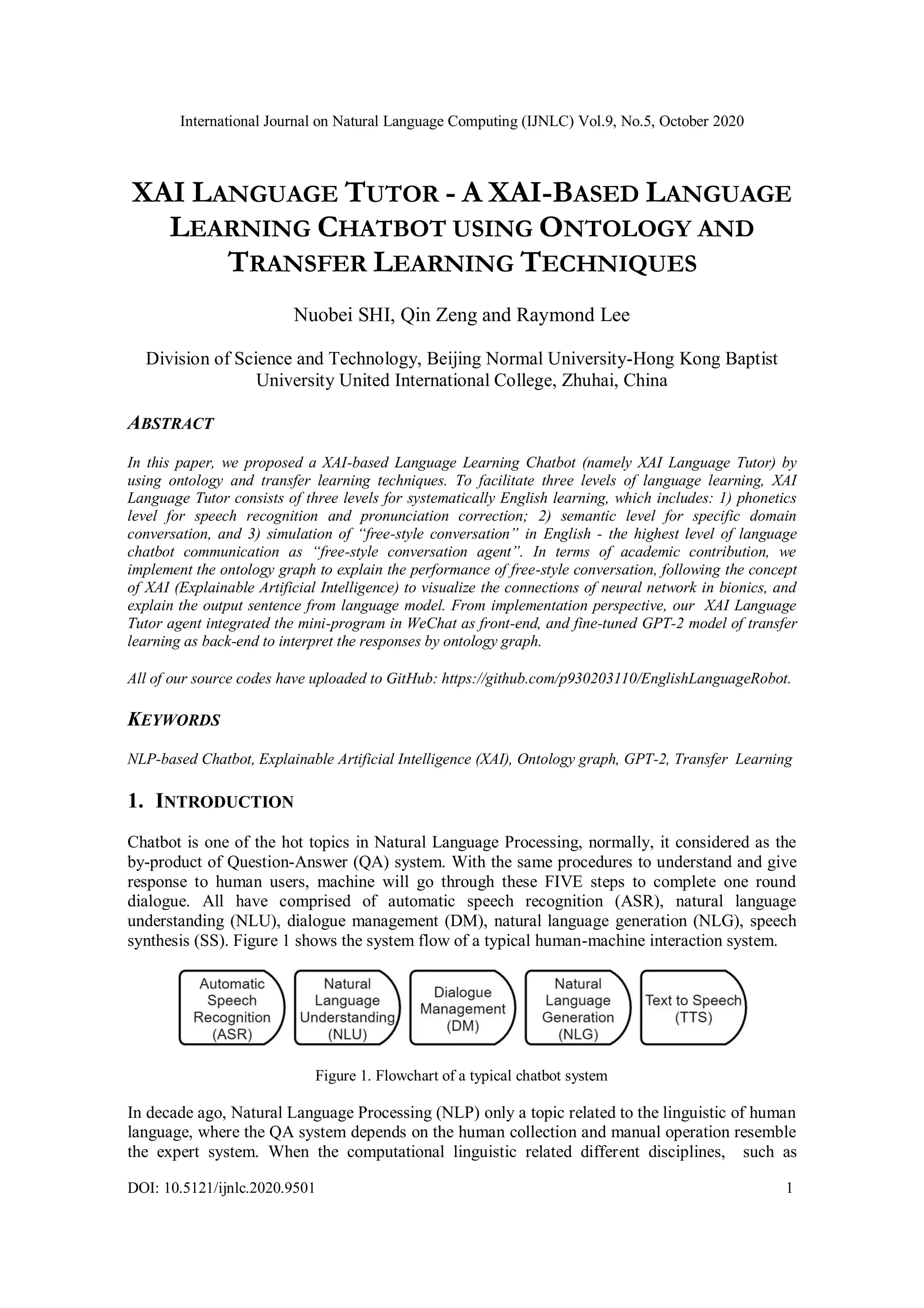 XAI LANGUAGE TUTOR - A XAI-BASED LANGUAGE LEARNING CHATBOT USING ...