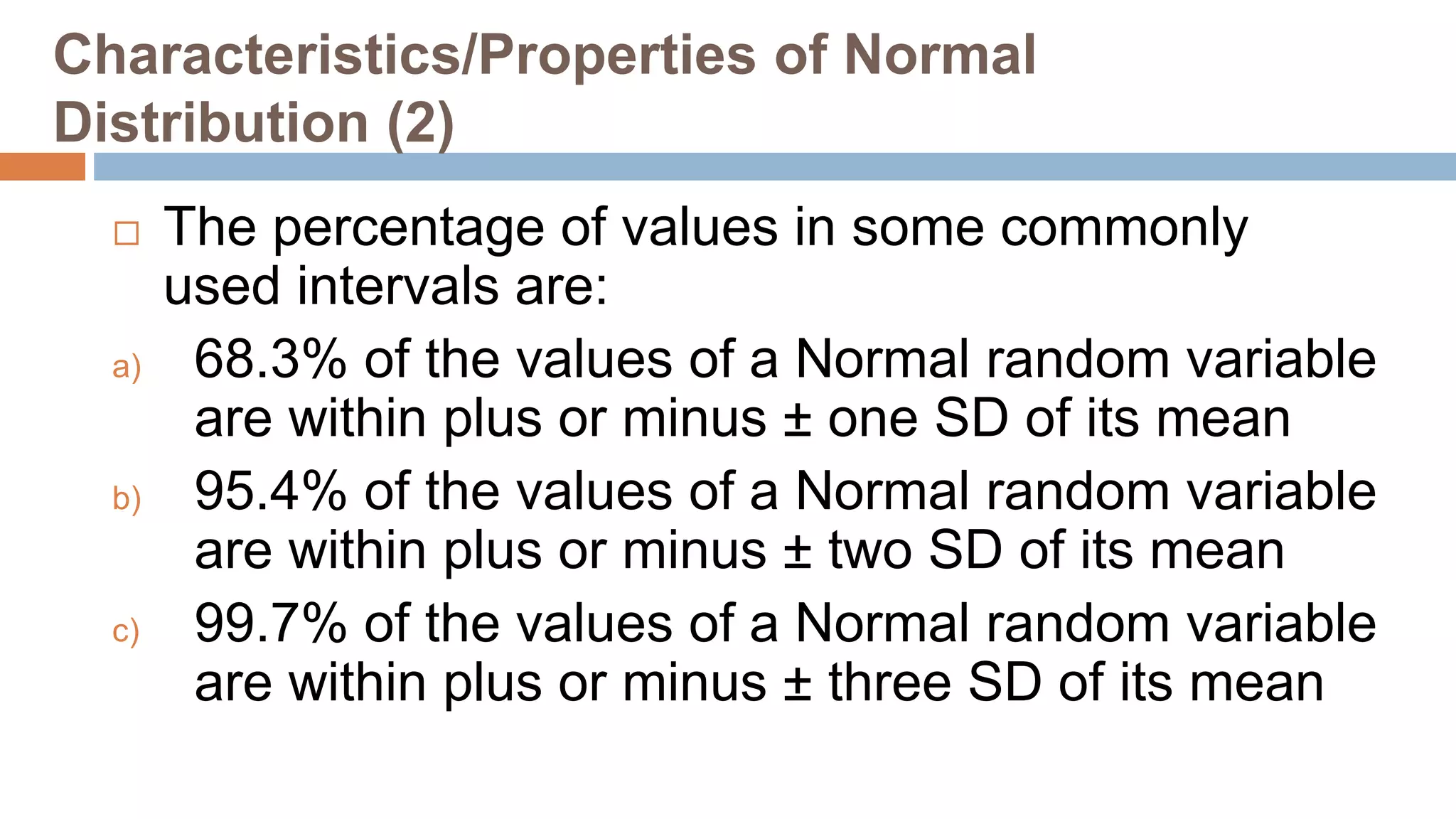 Normal Distribution – Introduction and Properties | PPTX