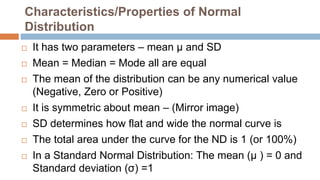 Normal Distribution – Introduction and Properties | PPTX