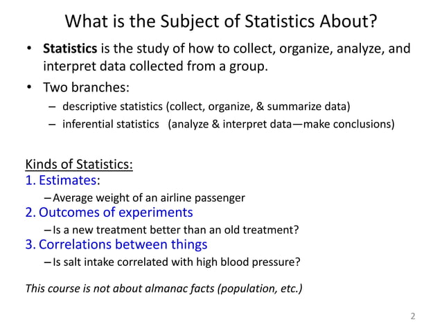 1.1 intro to statistics | PPTX | Science