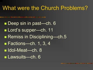 1-2 Corinthians: Lecture-1 | PPTX