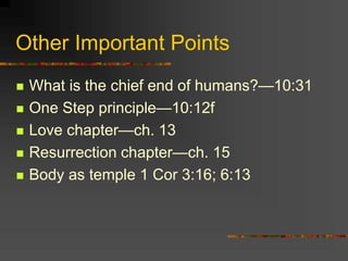 1-2 Corinthians: Lecture-1 | PPTX